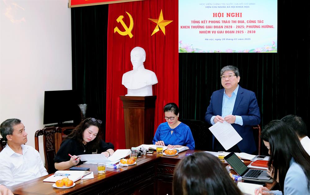 Viện Chủ nghĩa xã hội khoa học tổng kết phong trào thi đua, công tác ...