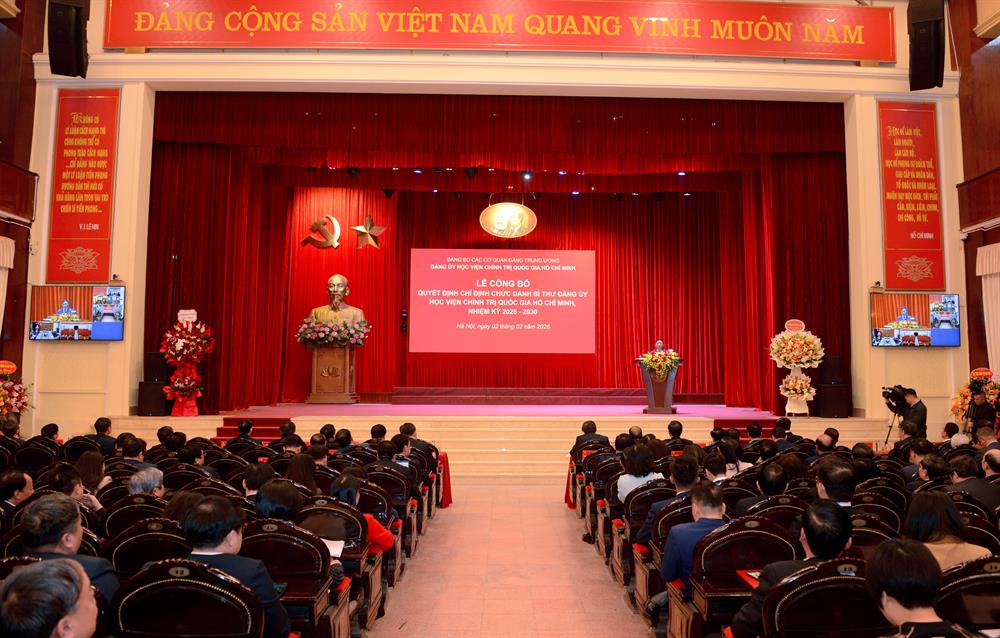 Lễ công bố Quyết định chỉ định chức danh Bí thư Đảng ủy Học viện Chính ...
